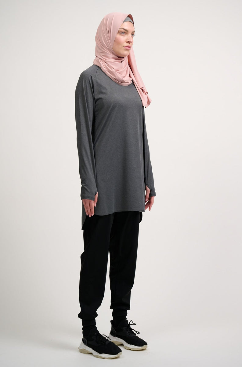 The Staple Modest Sports Dress- Heather Coal – Dignitii Activewear