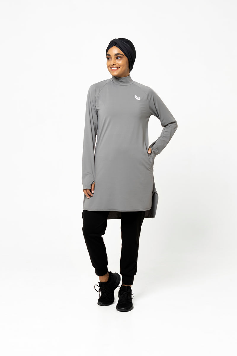 The Staple Modest Sports Dress- Charcoal – Dignitii Activewear