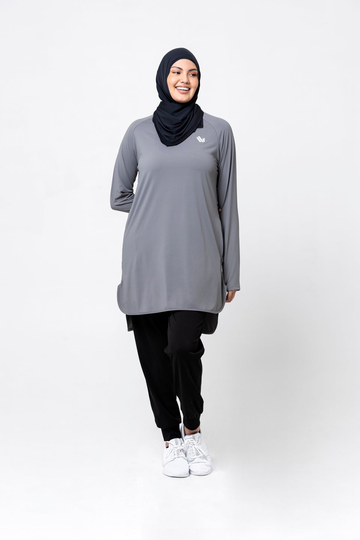The Staple Modest Sports Dress- Charcoal – Dignitii Activewear