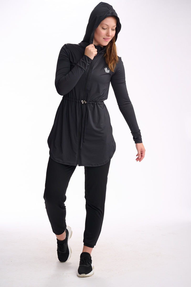 On-The-Go Modest Sports Zip Jacket- Dignitii | Modest Sportswear | Long ...